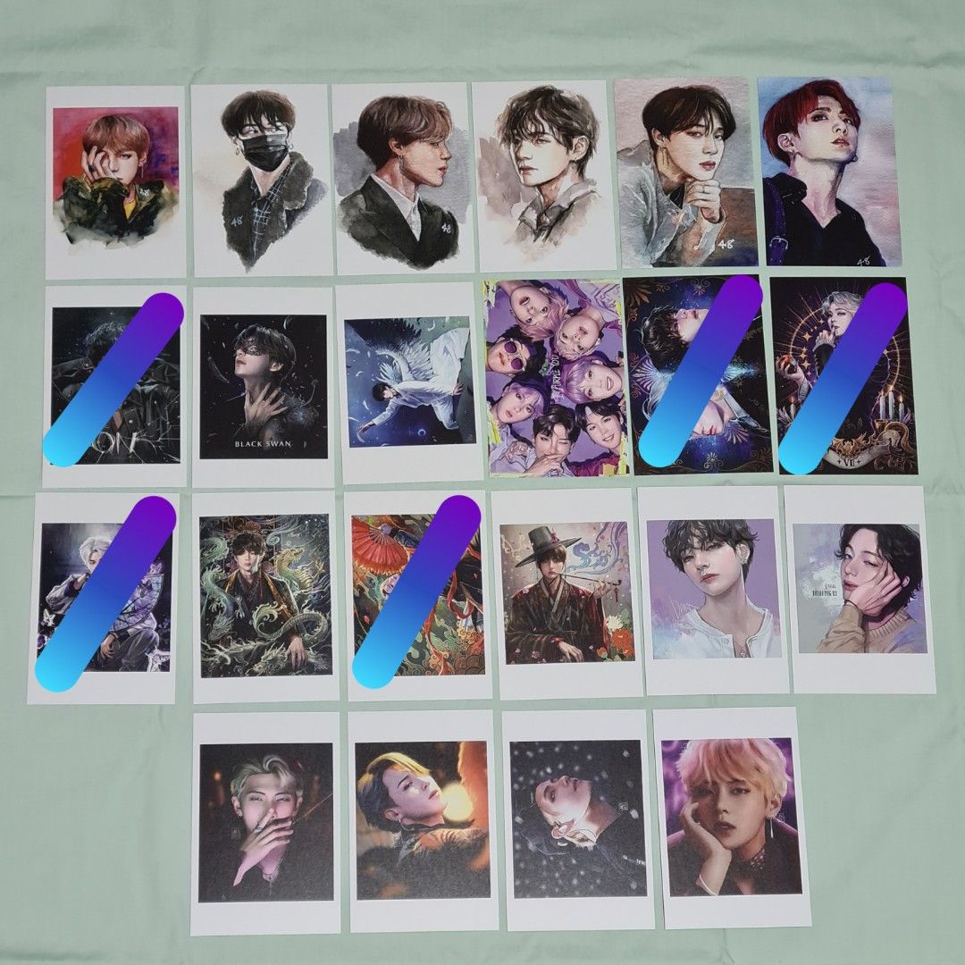 WTS BTS Fanart Postcards, Hobbies & Toys, Memorabilia & Collectibles, K ...