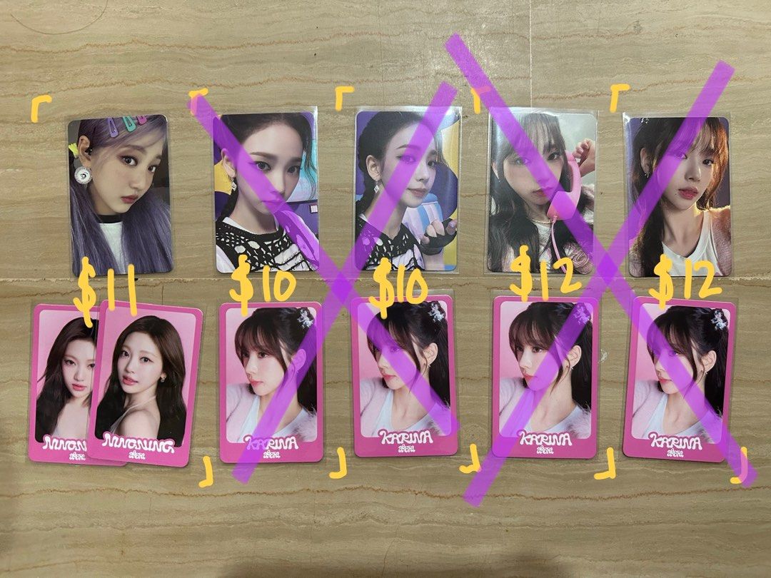 wtt wts aespa popup store trading cards pcs pc photocard, Hobbies ...