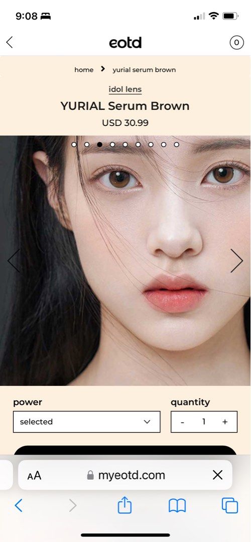 Yurial Serum brown iDol contact lense on Carousell