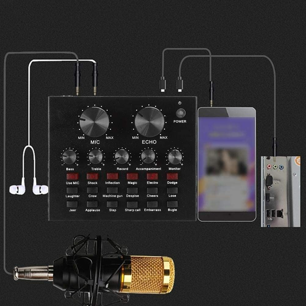 1001) V8-LIVE SOUND CARD, EXTERNAL SOUND CARD AUDIO MIXER, USB AUDIO ...