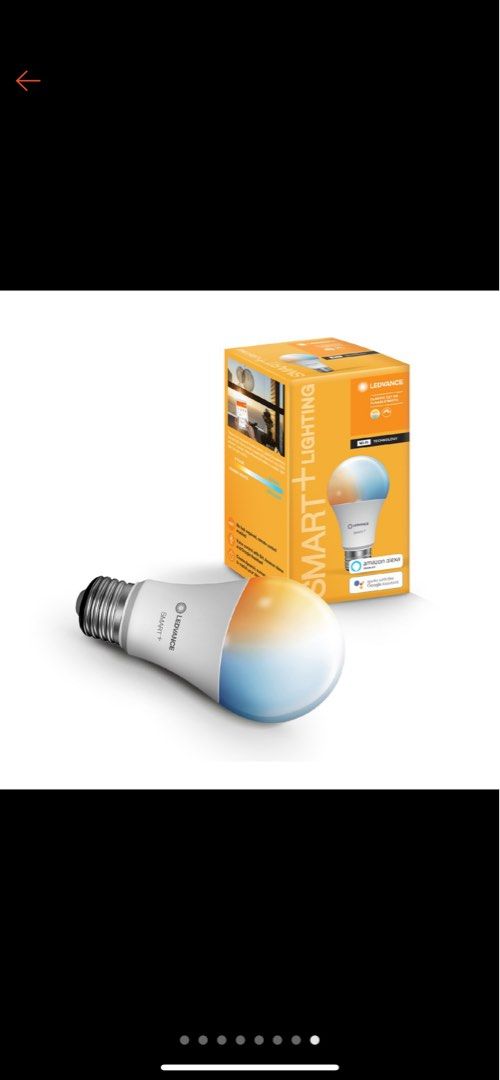 14W LEDVANCE SMART+ WiFi Classic A100 TW Tunable White E27 (Bundle of 2), Furniture & Home ...