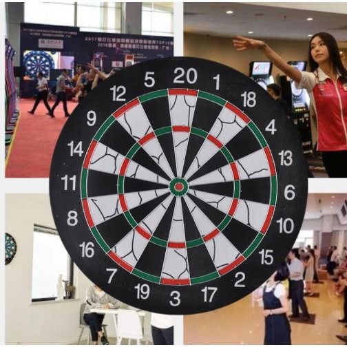 18 INCH DARTS GAME DARTBOARD WITH DART INCLUDED DART BOARD SET, Hobbies ...