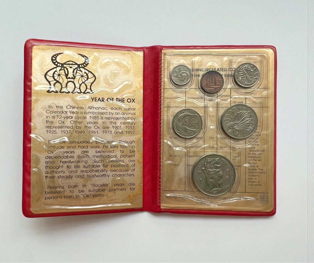 1985 Year of the Ox Singapore Wallet Coin Set, Hobbies & Toys ...