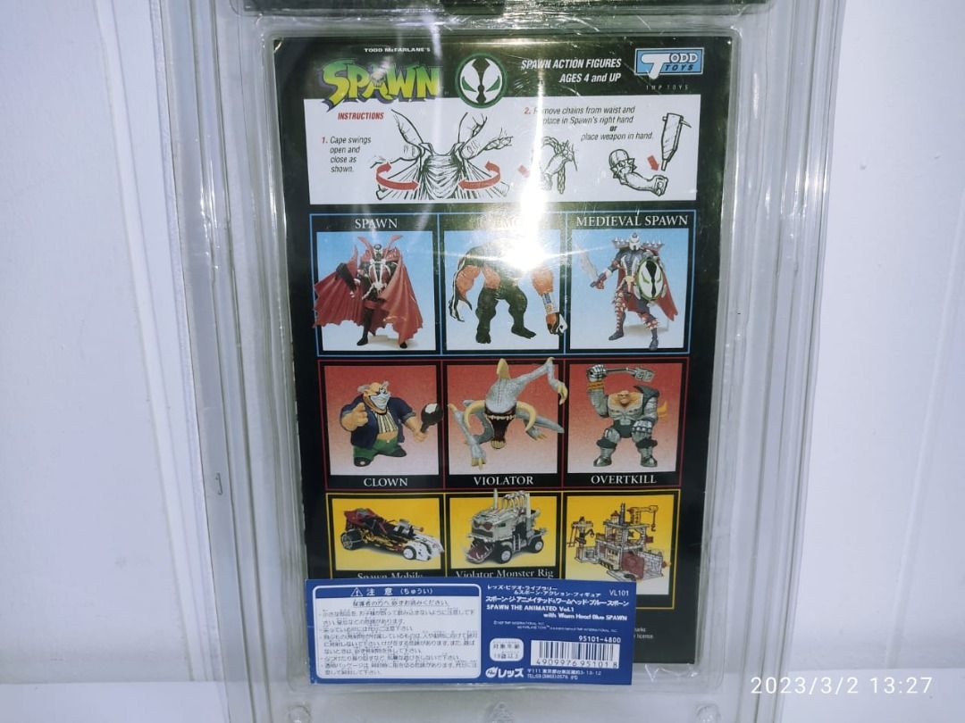 1995 SPAWN WORMHEAD + VHS TAPE SPAWN THE ANIMATED SERIES VOLUME 1 ...