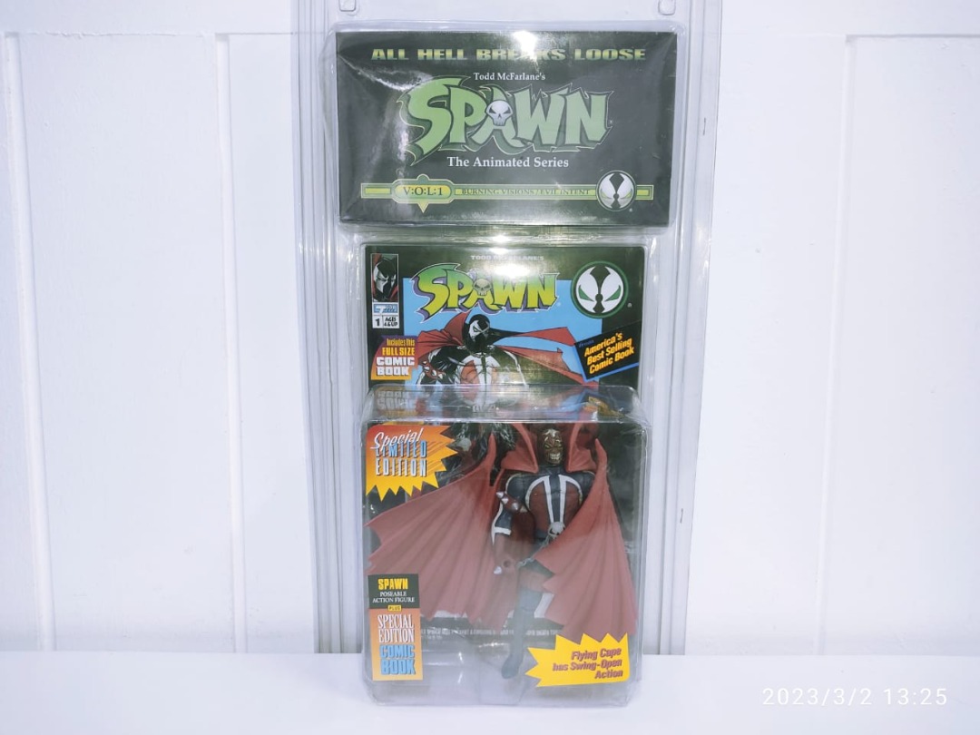1995 SPAWN WORMHEAD + VHS TAPE SPAWN THE ANIMATED SERIES VOLUME 1 ...