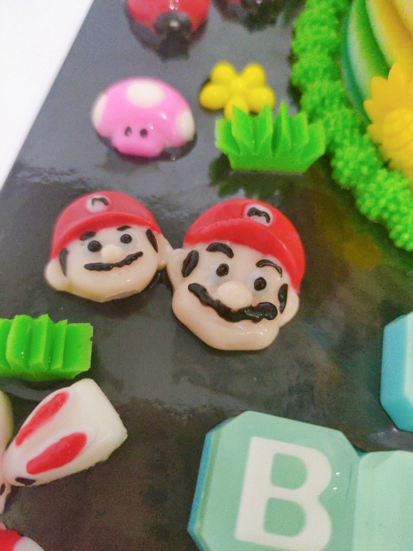 5" Mario Jelly Cake, Food & Drinks, Homemade Bakes on Carousell