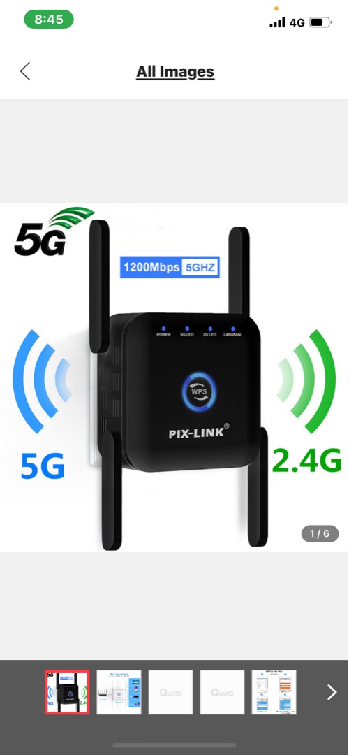 5G WiFi Repeater WiFi Amplifier 5Ghz WiFi Long Range Extender 1200M ...