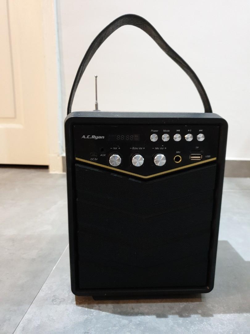 AC Ryan Karaoke boom box, two microphones and power cord, Audio ...