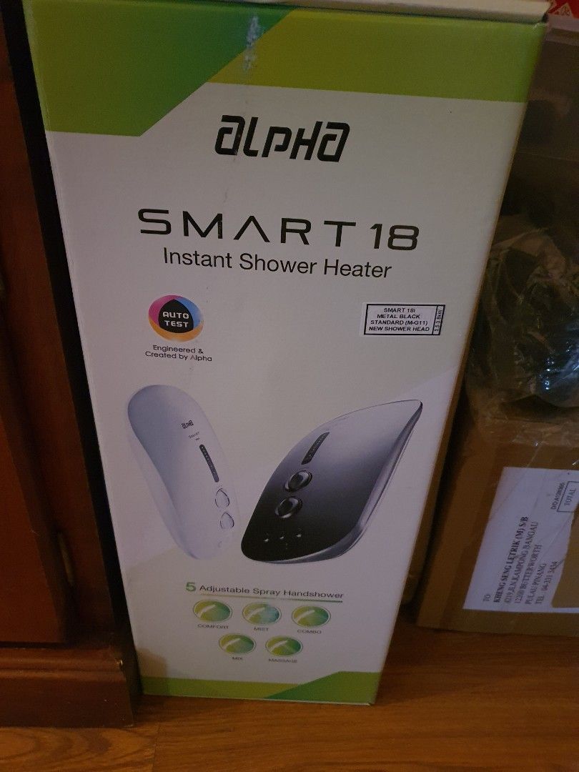 Alpha smart 18 metal black with pump, Furniture & Home Living, Bathroom ...