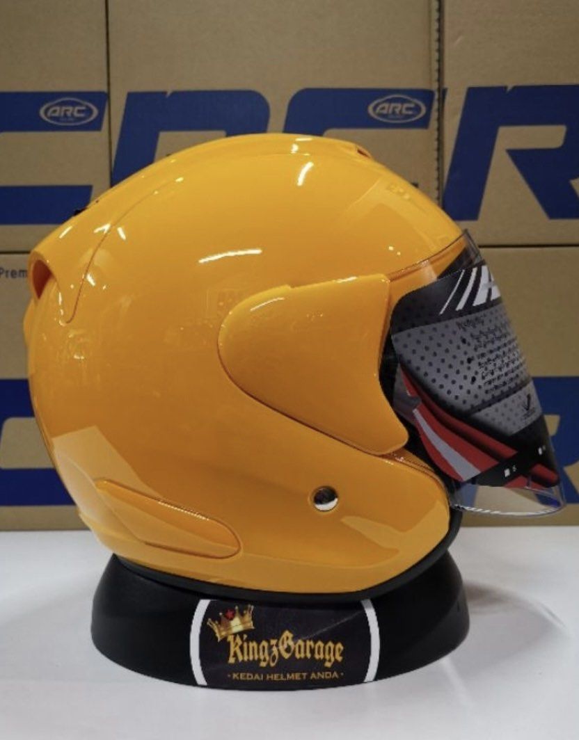 Arc Ritz Helmet Modern Yellow Special Colour V2, Motorcycles ...