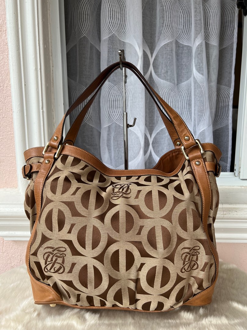 Authentic LOUIS QUATORZE Monogram Hobo Shoulder bag in Brown Contrast ...