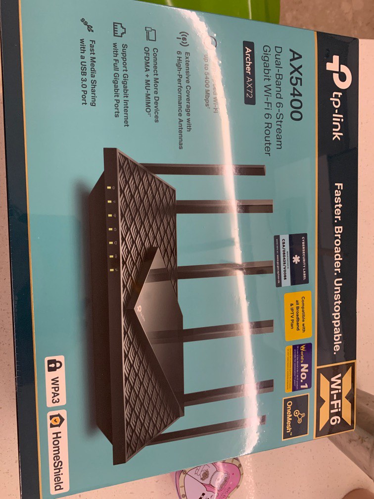 Ax5400 router dual band 6 stream gigabit wifi 6, Computers & Tech ...