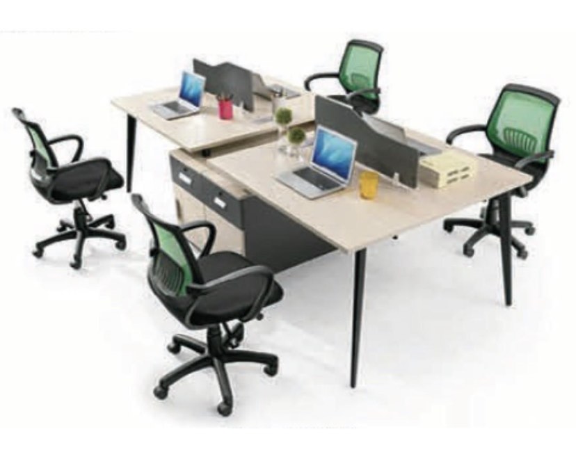 B16 Workstation w Partition, Office Table, System Furniture Cubicle ...