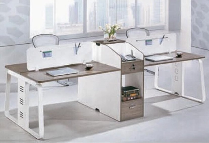 B28 Workstation w Partition, Office Table, System Furniture Cubicle ...