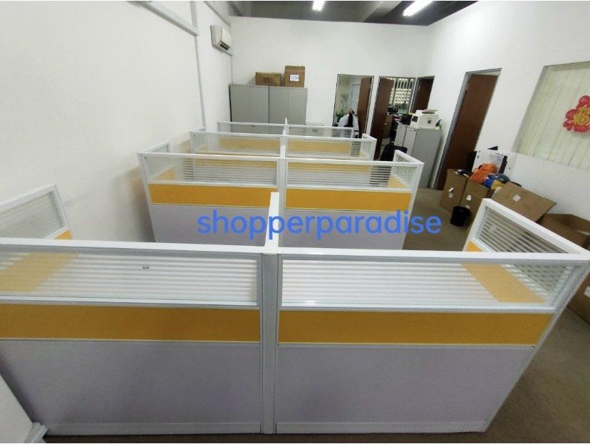 B37 Workstation w Partition, Office Table, System Furniture Cubicle ...
