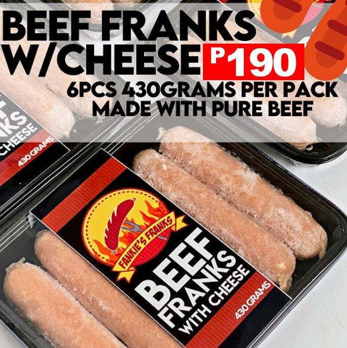 Beef Franks with Cheese, Food & Drinks, Chilled & Frozen Food on Carousell