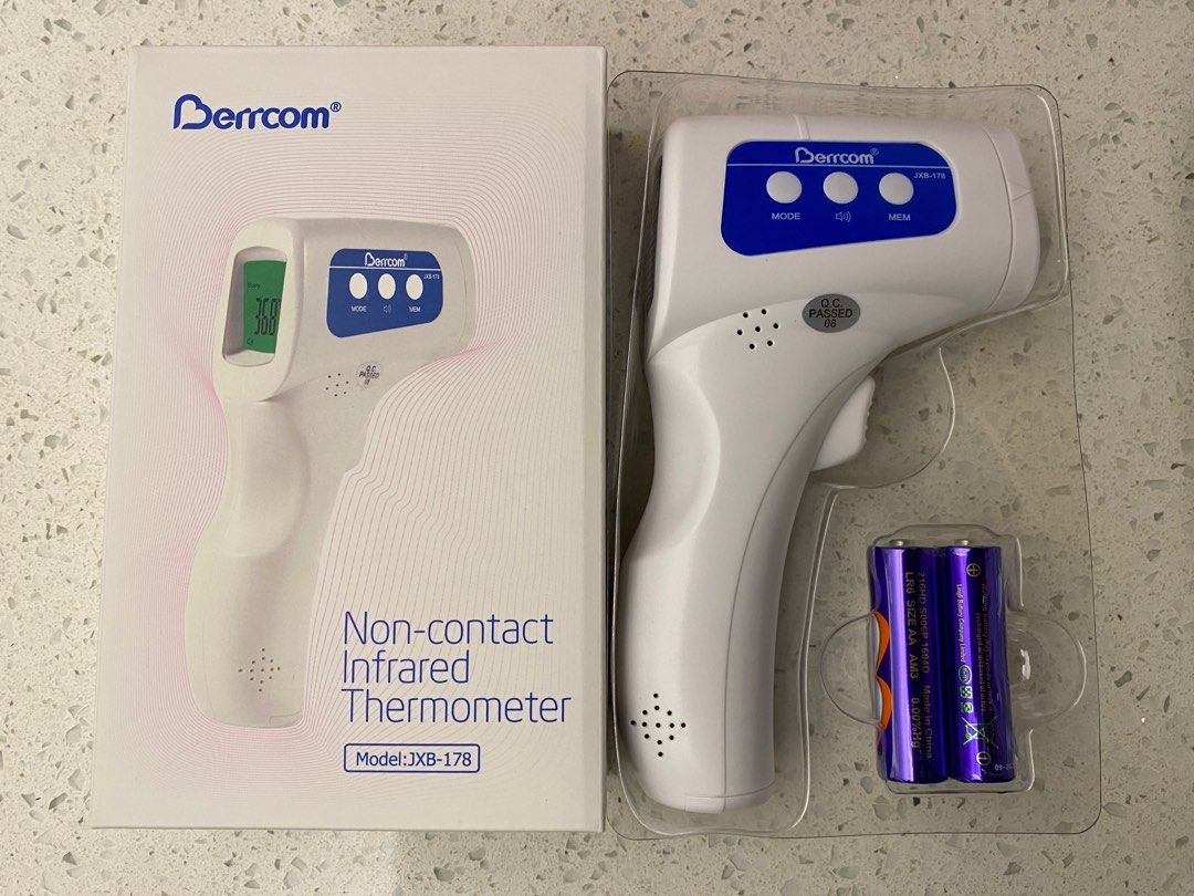 Berrcom Model: JXB-178 Non-contact Infrared Thermometer 頭探式紅外線體溫探熱槍, 健康 ...