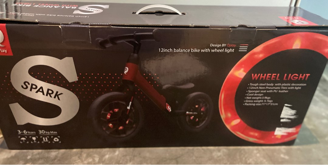 BNIB Qplay Spark Balance Bike, Hobbies & Toys, Toys & Games on Carousell