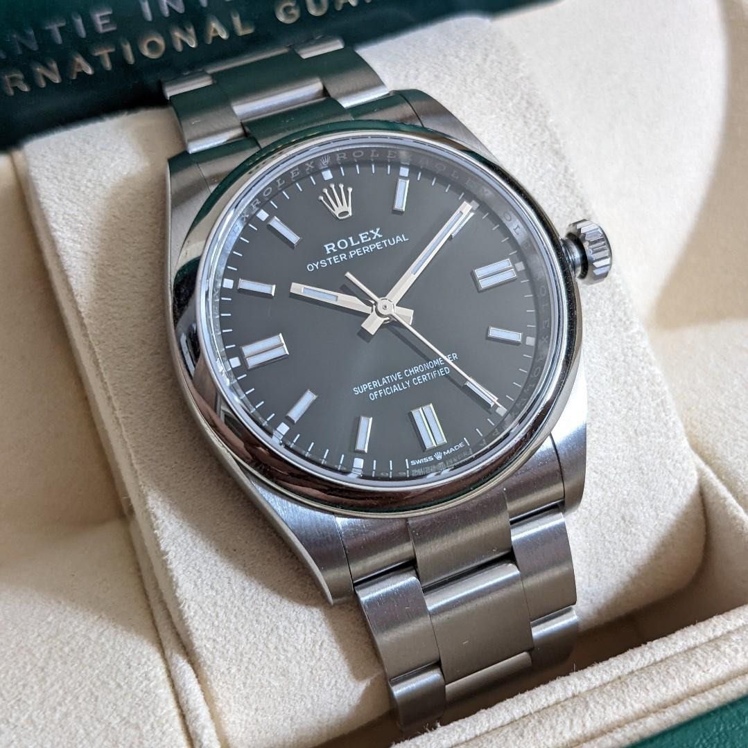 Brand New Rolex Oyster Perpetual 126000 black dial, Luxury, Watches on ...