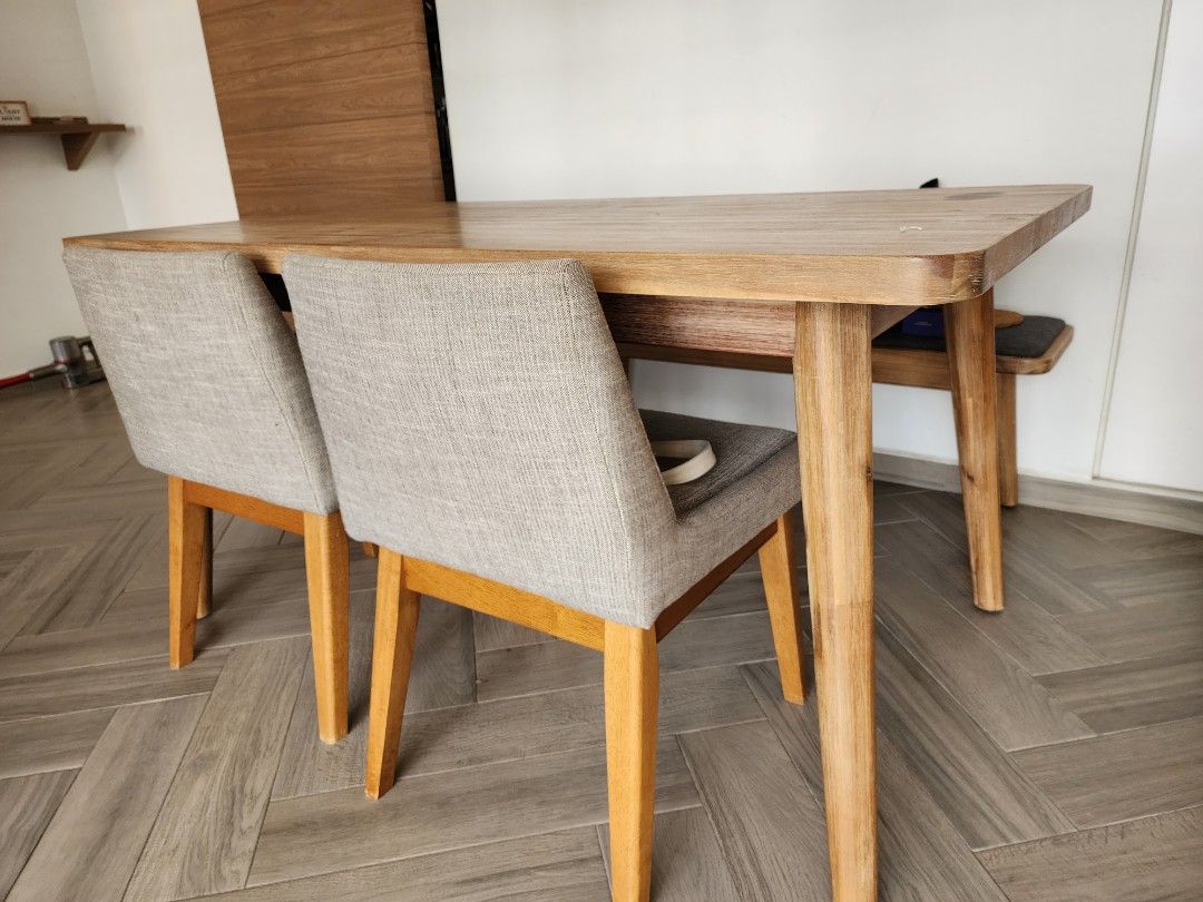 Castlery seb expandable dining table set, Furniture & Home Living ...