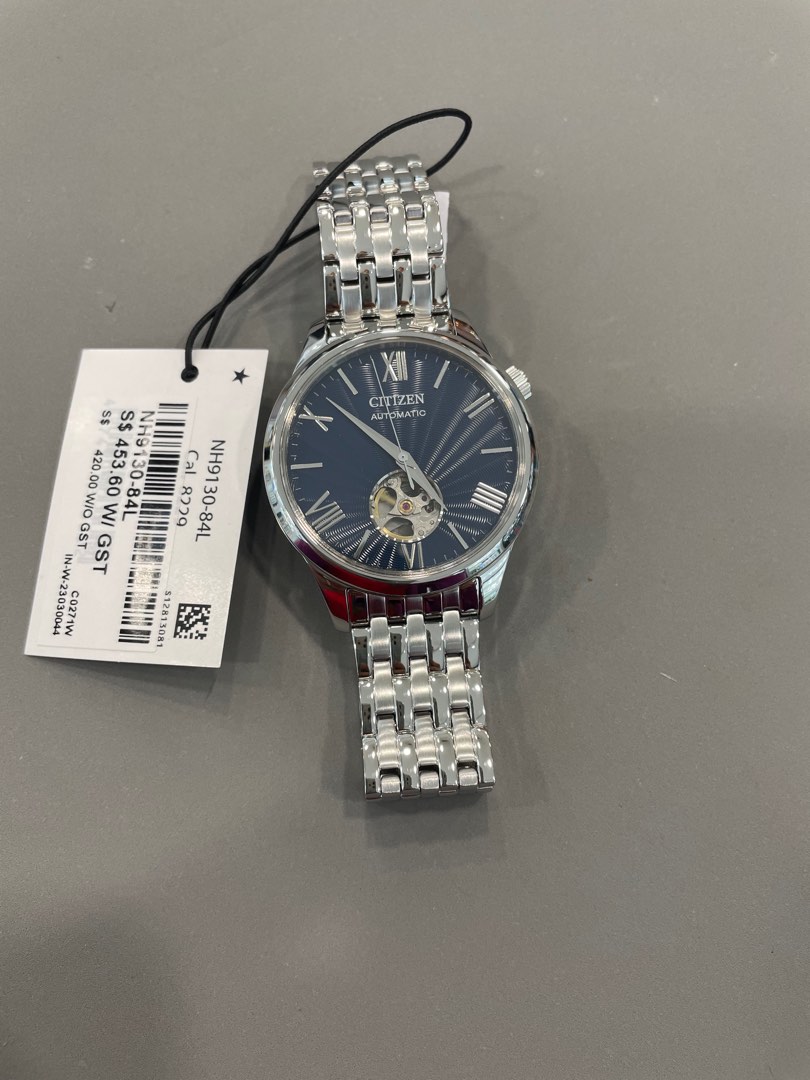 Citizen Automatic Open Heart Sapphire Navy Blue Dial NH9130-84L S$453. ...