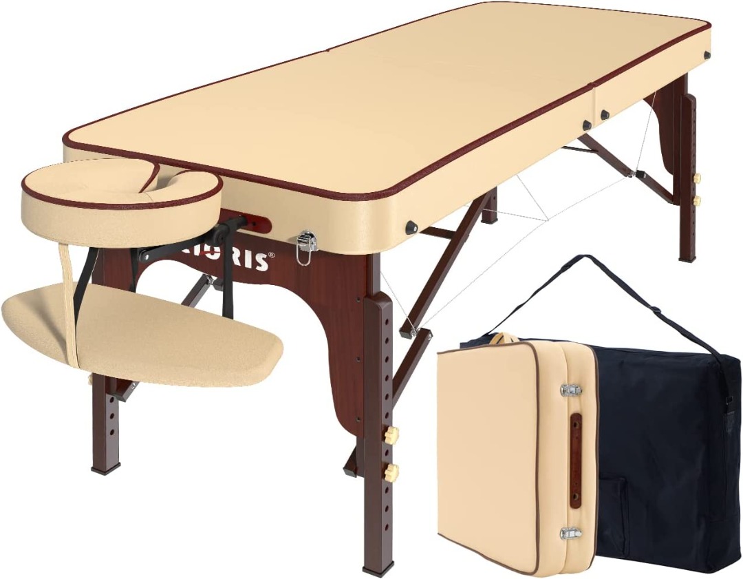 CLORIS 84" Professional Massage Table Portable Reinforced Wooden Leg ...