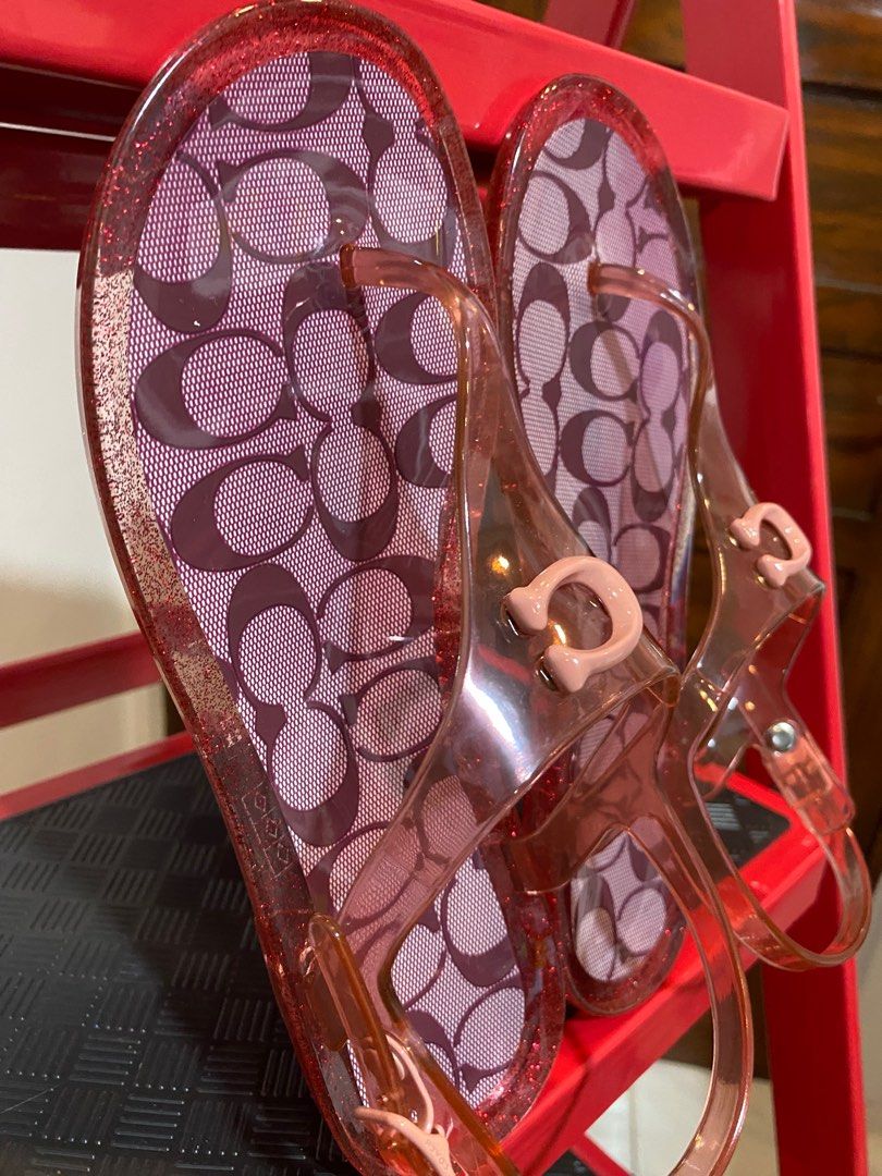 COACH JELLY SANDALS, Women's Fashion, Footwear, Slippers and slides on ...