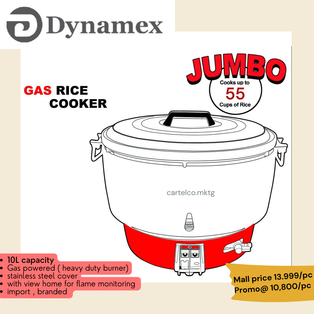 Commercial Rice cooker 10L, LPG can cook up to 55CUPS, Furniture & Home ...