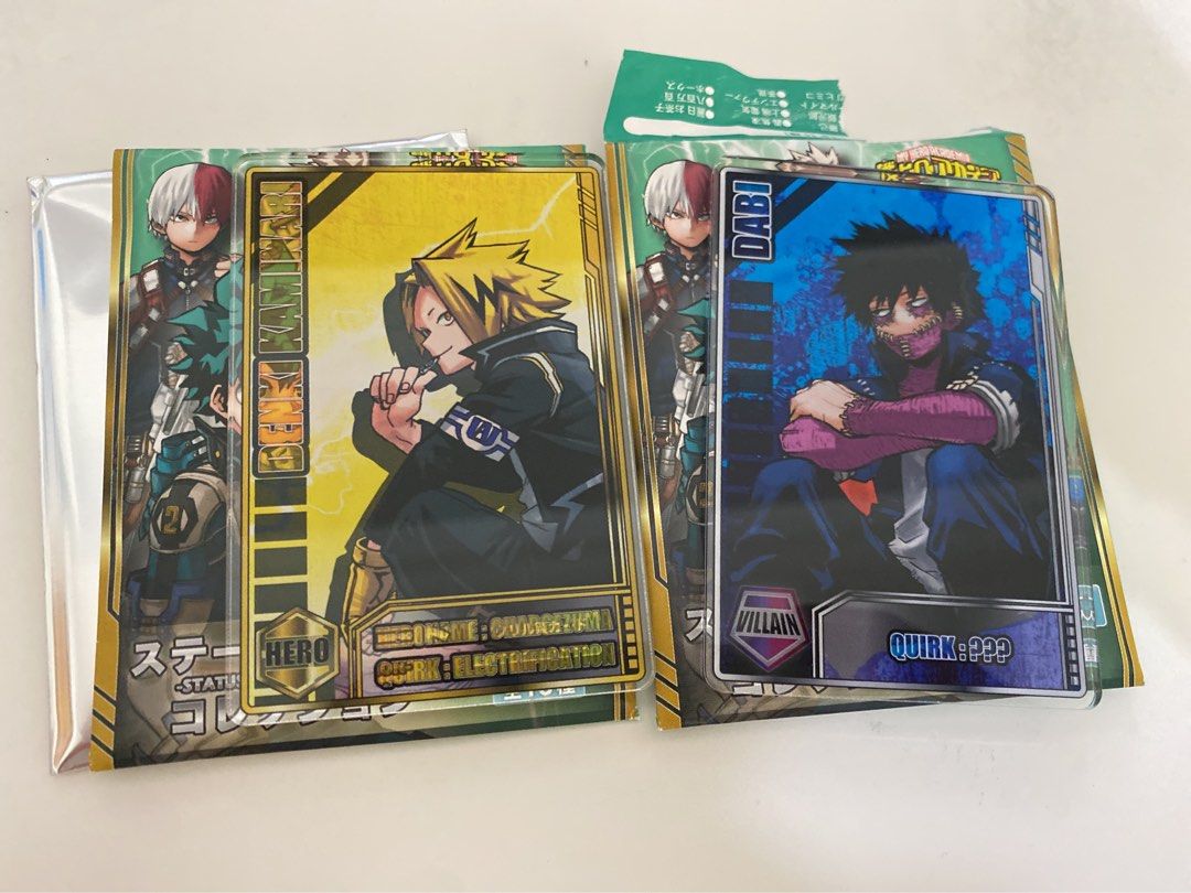dabi/touya and denki acrylic status cards (boku no hero my hero ...
