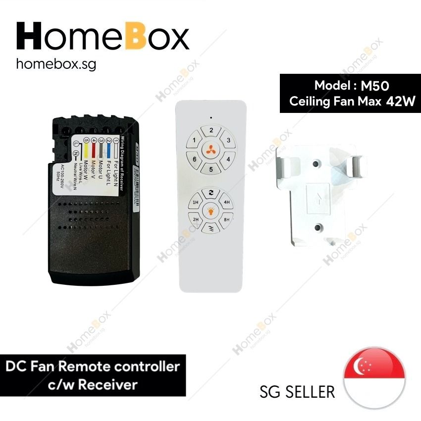 DC Ceiling Fan Remote Control Kit with Receiver for DC motor Fan. 6 ...