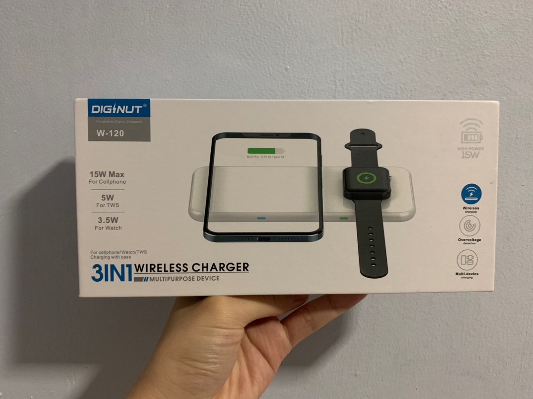DIGINUT 3 in 1 Charger iPhone Apple Watch Airpods, Mobile Phones ...