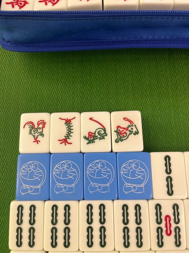Doraemon Mahjong Set + Table, Hobbies & Toys, Toys & Games on Carousell