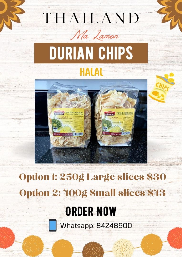 Durian Chips from Thailand, Food & Drinks, Packaged & Instant Food on ...
