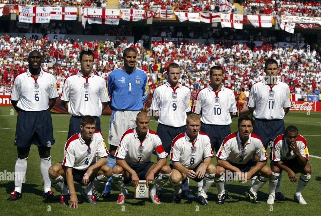 England 2004 Euro Cup Home Jersey #4 GERRARD vs Switzerland UMBRO ...