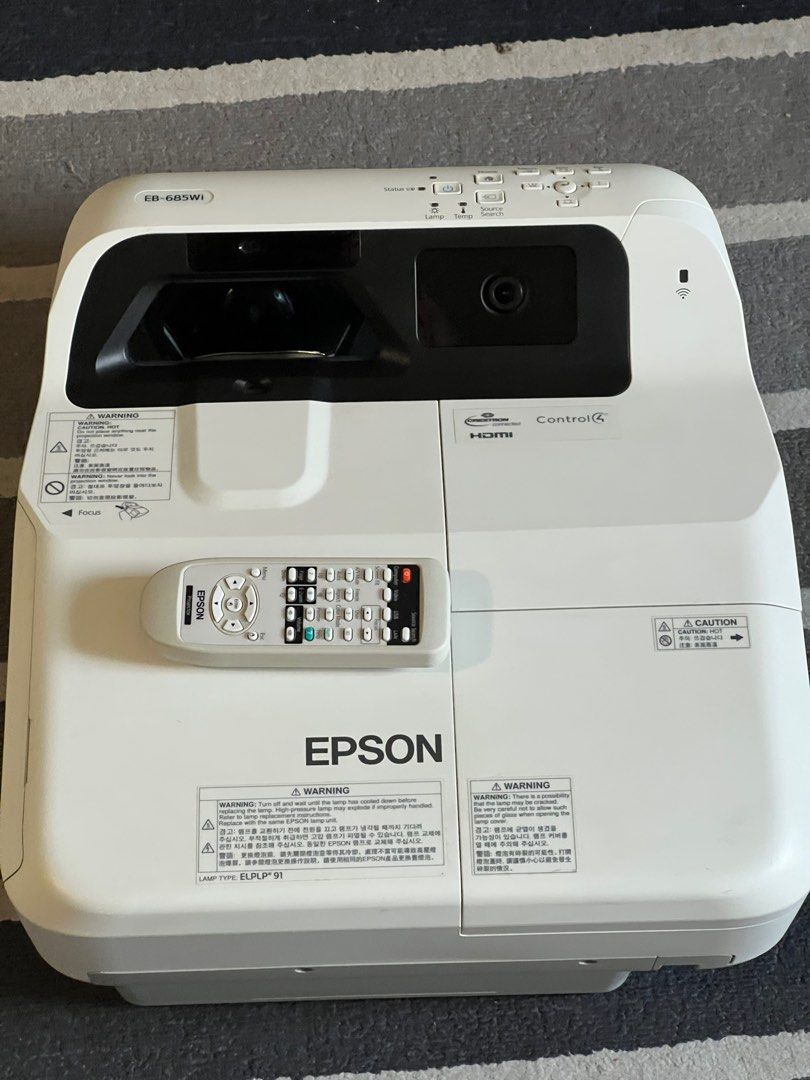 EPSON EB-685WI Ultra-Short Throw WXGA 3LCD Projector 3500LUMEN, TV ...