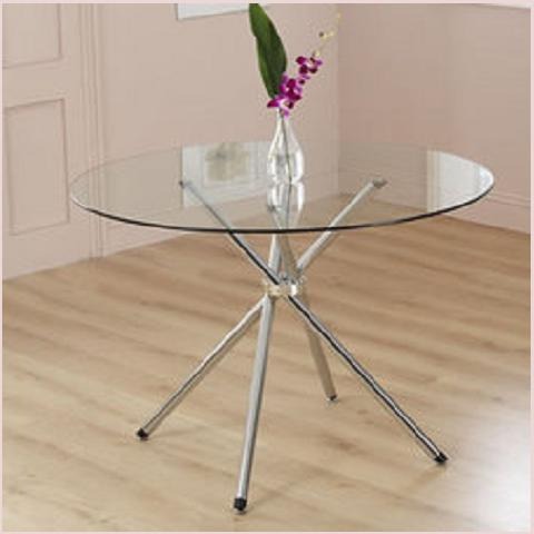 Ergodynamic GT-90R Round Glass Chopstick Table, Meeting Office Table ...