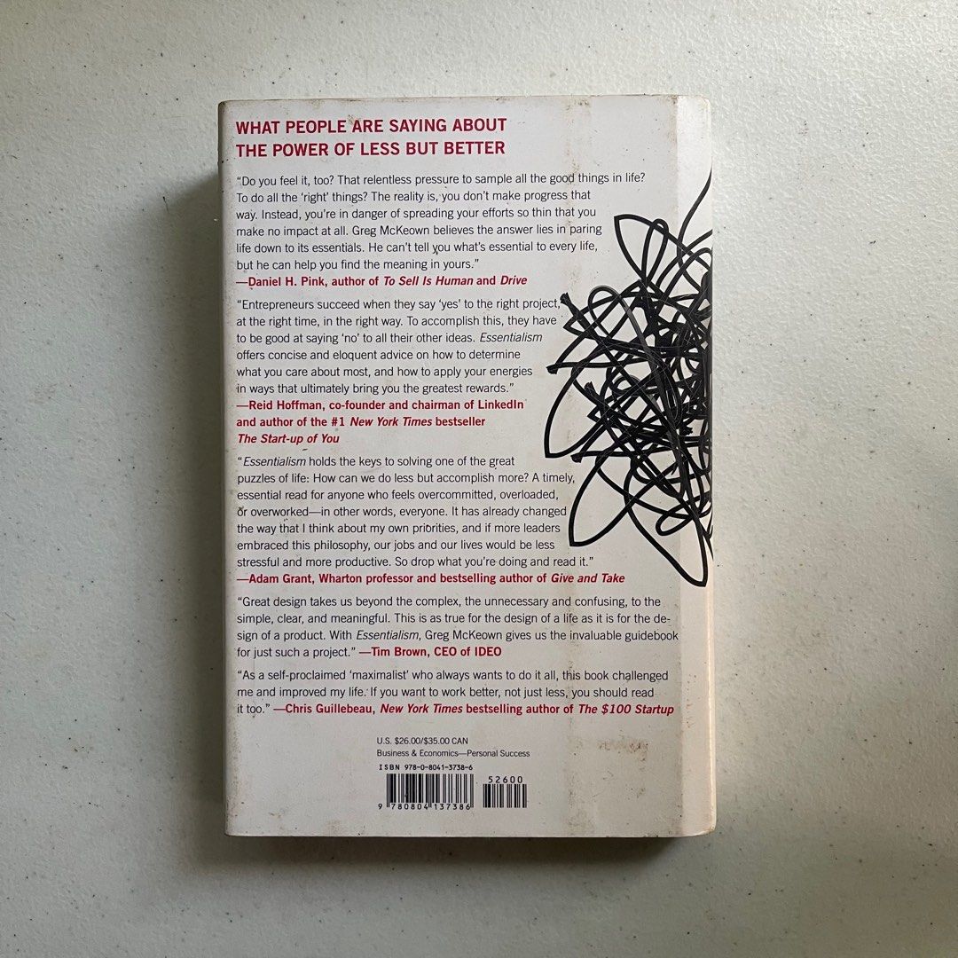 Essentialism by Greg McKeown (Hardbound), Hobbies & Toys, Books ...