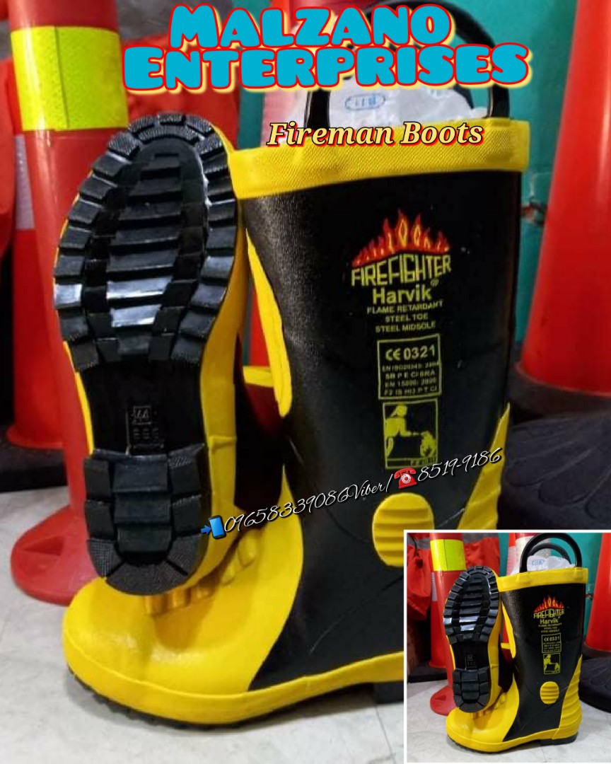 Fireman Boots Firefighter, Commercial & Industrial, Construction Tools ...