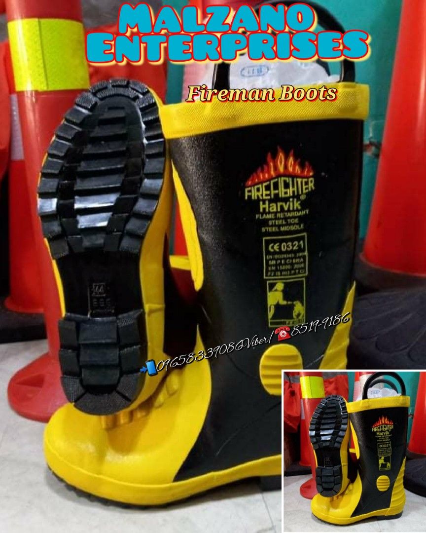Fireman Boots Firefighter, Commercial & Industrial, Construction Tools ...