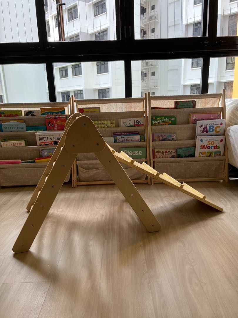 Foldable Pikler Triangle with ramp, Babies & Kids, Baby Nursery & Kids ...