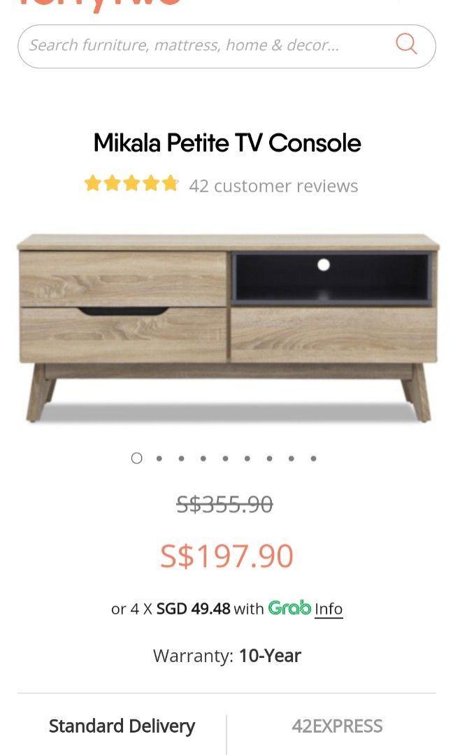 Forty two mikala tv console, Furniture & Home Living, Furniture, TV ...