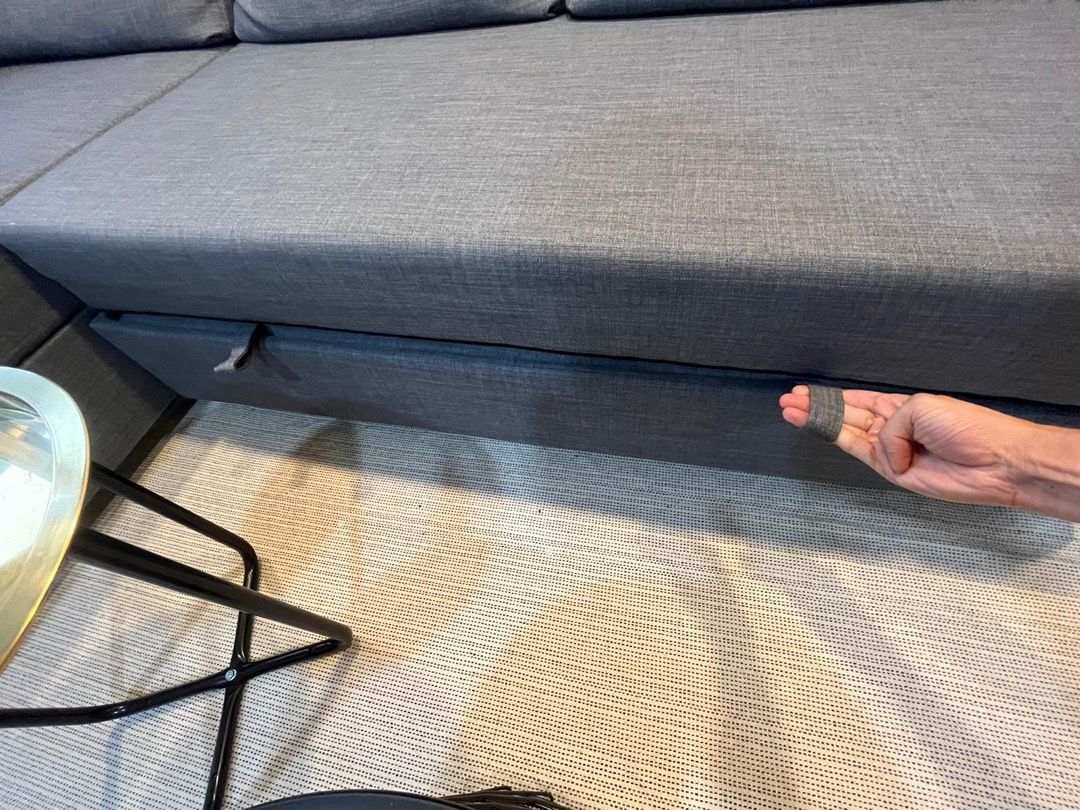 Friheten Corner Sofa Bed With Storage Hyllie Dark Grey Furniture