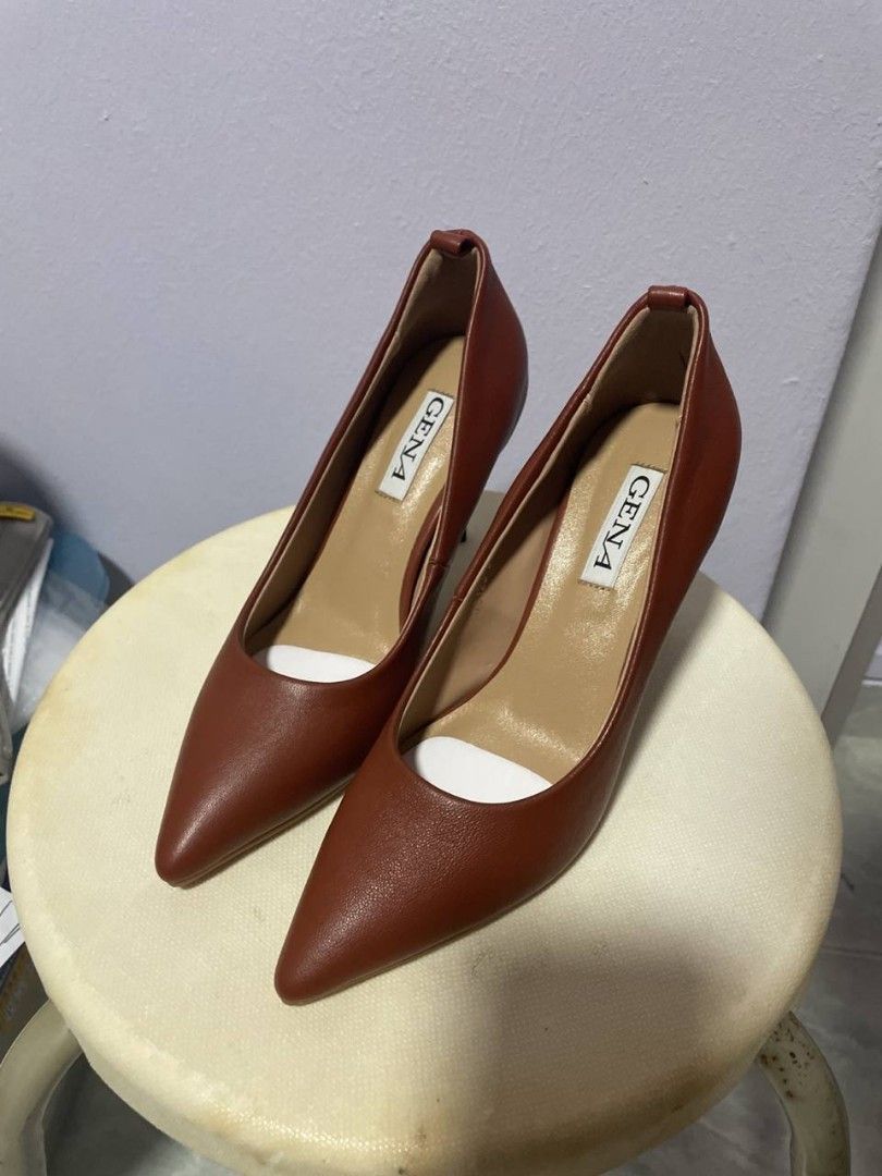 GENA Adjustable Heels (Caramel), Women's Fashion, Footwear, Heels on ...