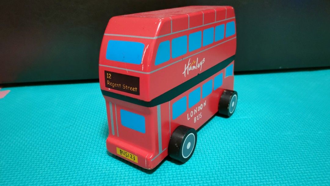 Hamleys wood red london bus, Hobbies & Toys, Toys & Games on Carousell