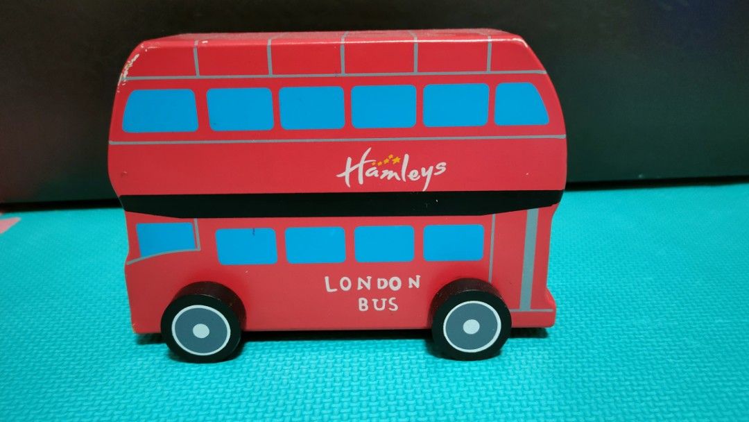 Hamleys wood red london bus, Hobbies & Toys, Toys & Games on Carousell