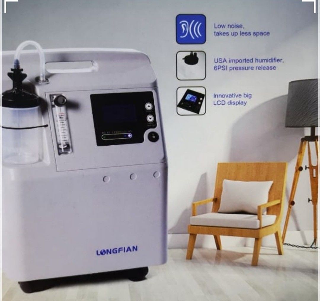 HSA approved medical oxygen concentrator 5 litres, Health & Nutrition ...