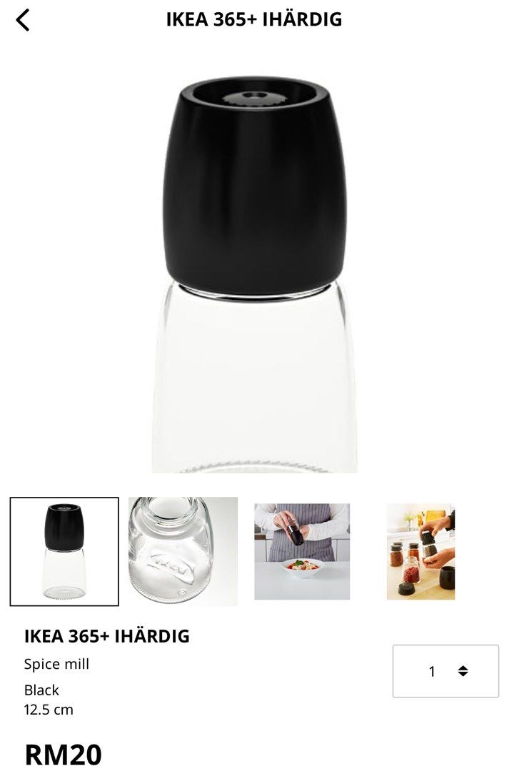 Ikea IHARGIG grinder, Furniture & Home Living, Kitchenware & Tableware ...
