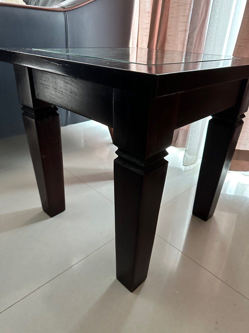 Indonesian Teak side table (with delivery), Furniture & Home Living ...