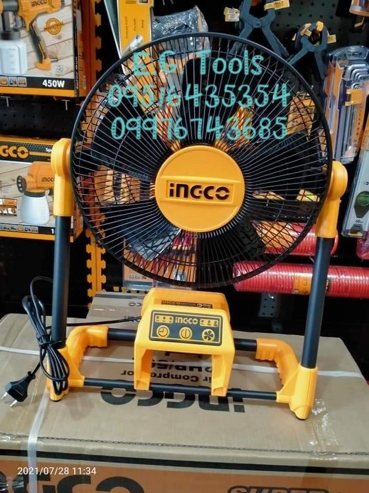 INGCO 20V Li-Ion Cordless Fan / Corded Electric Fan (CFALI2001 ...