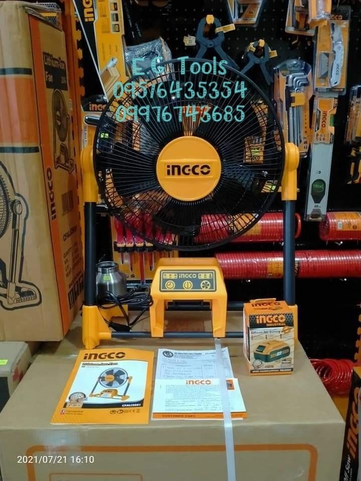 INGCO 20V Li-Ion Cordless Fan / Corded Electric Fan (CFALI2001 ...